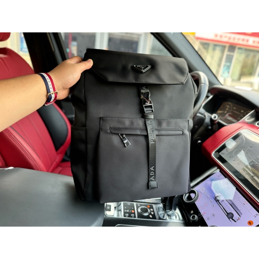 Balo P.r.a.d.a màu đen - Mr Junior Luxury T13 | Shopee Việt Nam