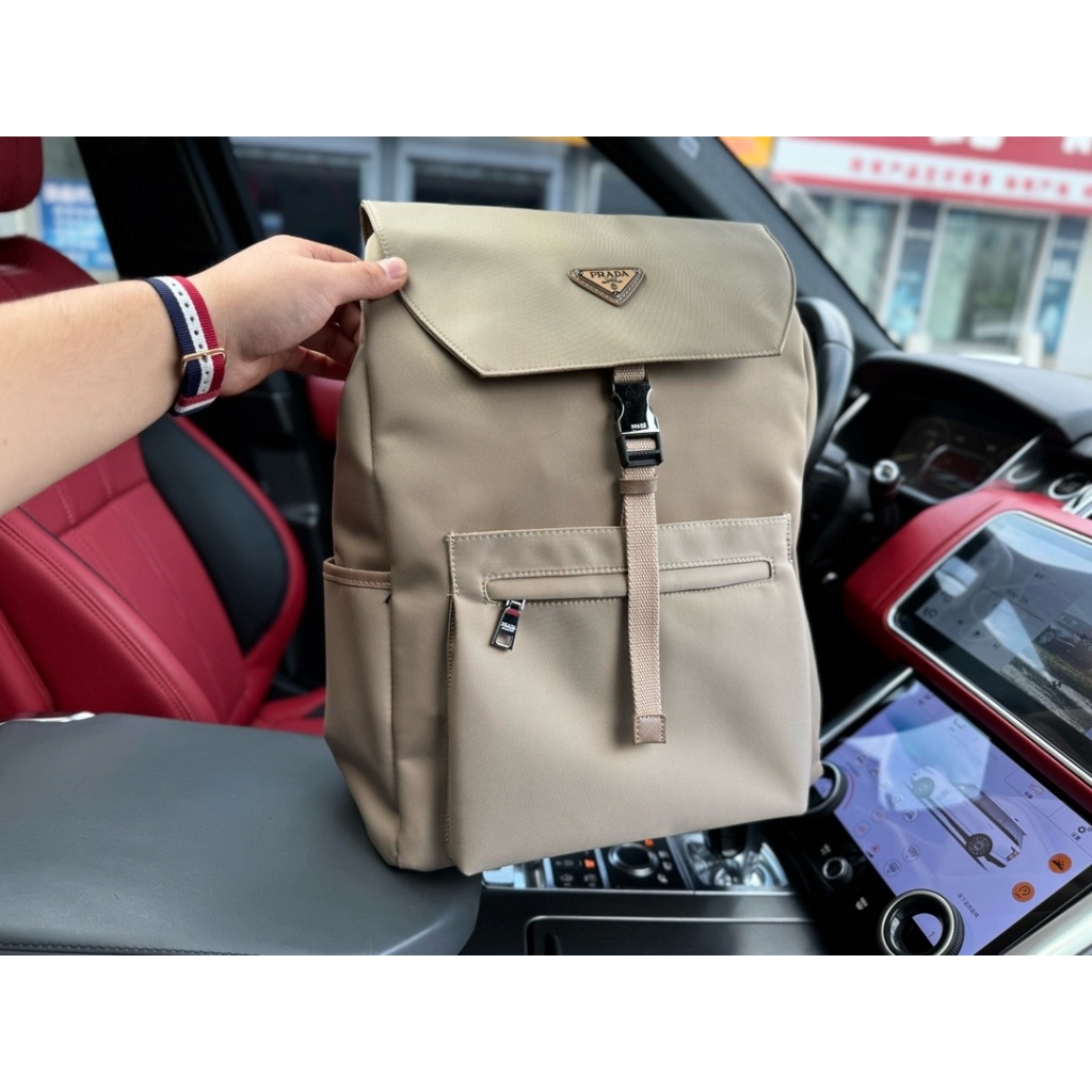 Balo P.r.a.d.a màu be - Mr Junior Luxury B14 | Shopee Việt Nam