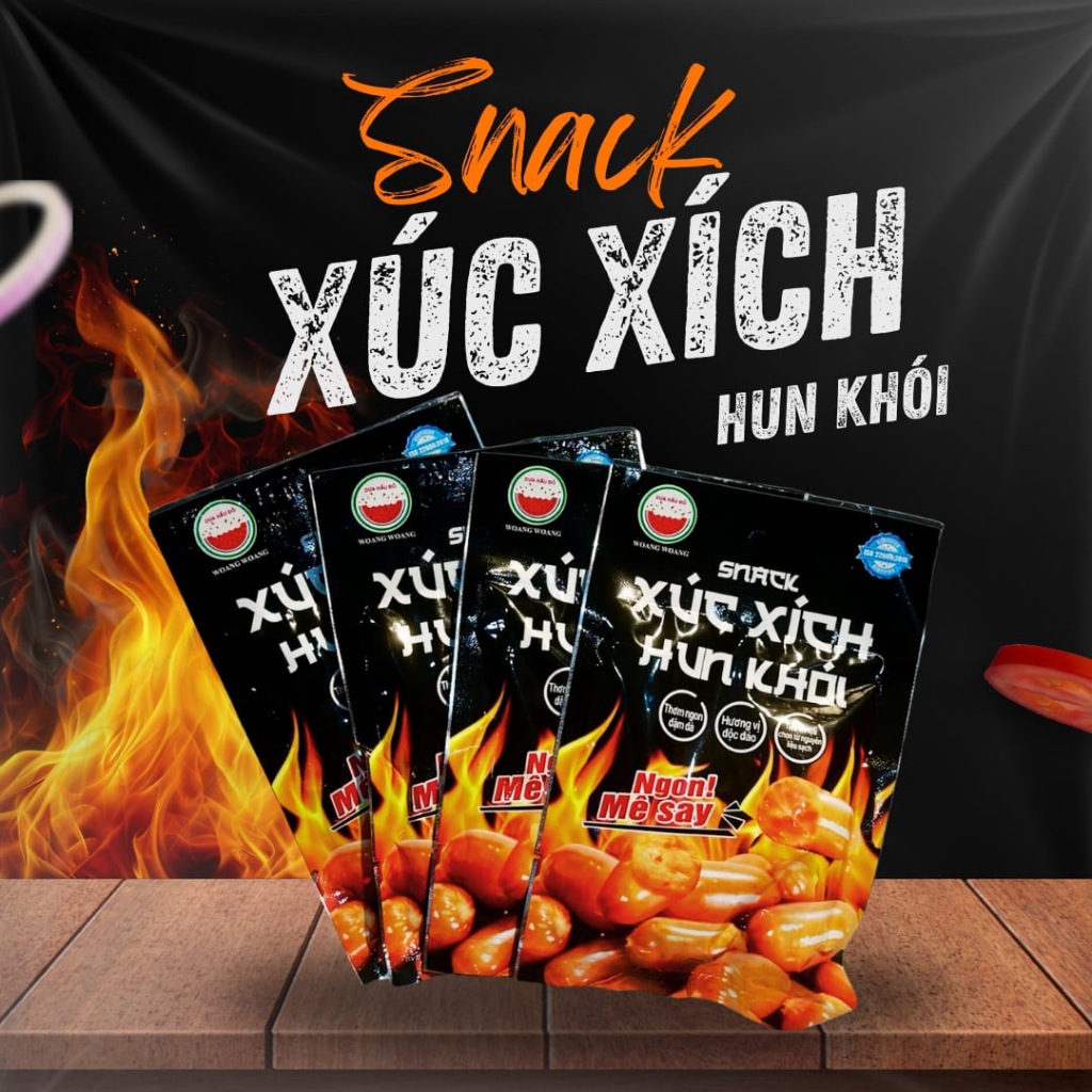 Combo 10 Gói Xúc Xích Hun Khói, Combo Đồ Ăn Vặt Tuổi Thơ Dai Giòn, Thơm ...