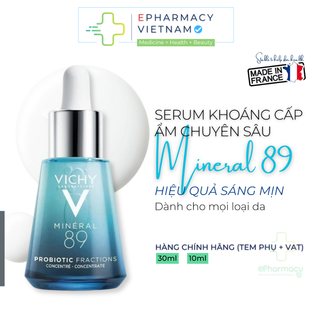 Serum VICHY Mineral 89 Probiotic Fraction Tinh Chất Dưỡng Ẩm, Phục Hồi, Tái Tạo Da 30ml | Shopee ...