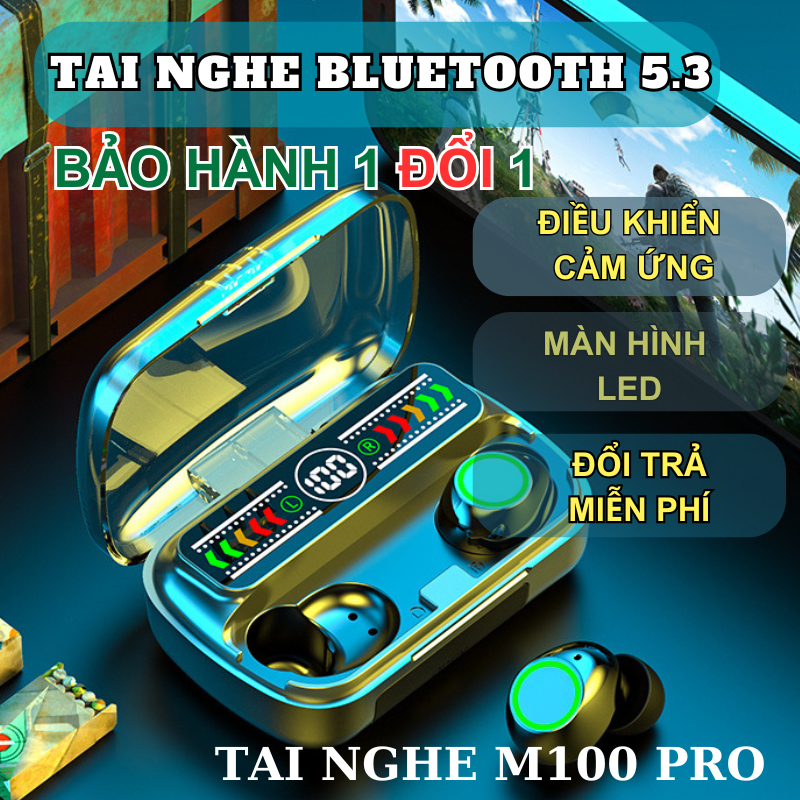 Tai nghe Bluetooth Không Dây M10 Pro M100 PLUS Phiên Bản 6 Giờ Nút Cảm ...