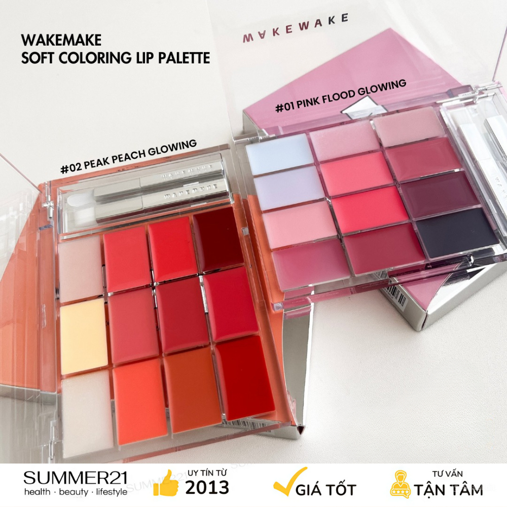 Bảng son WAKEMAKE SOFT COLORING LIP PALETTE | Shopee Việt Nam