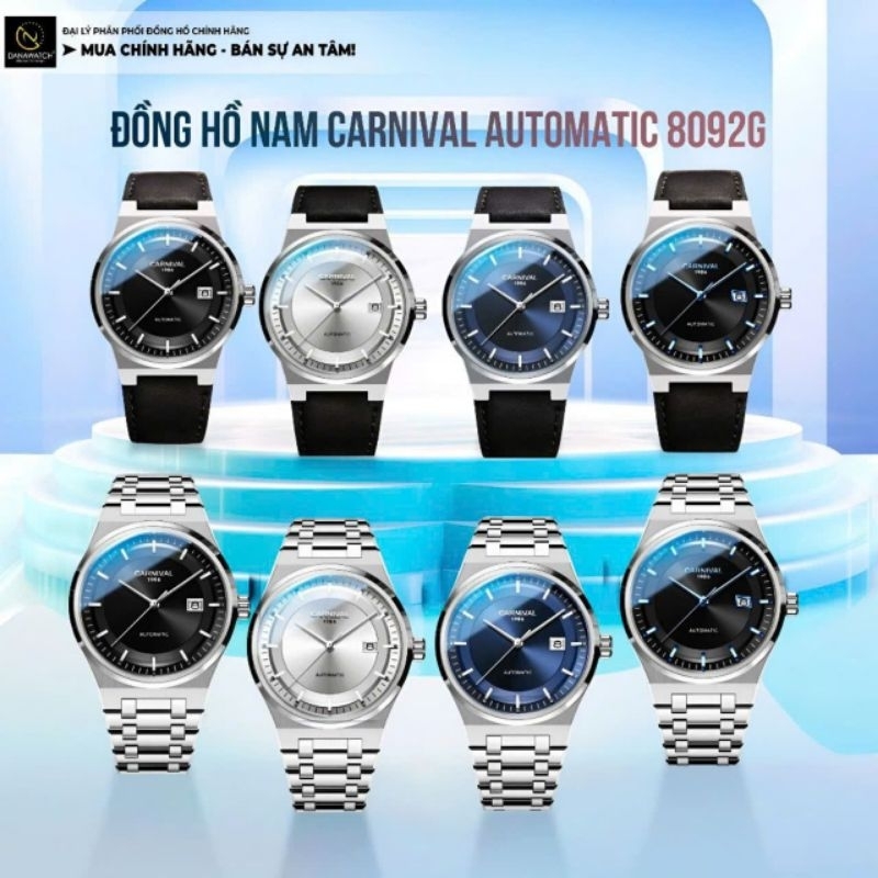 [Chính Hãng 100%] Đồng Hồ Nam Carnival 8092G (8092) Máy Cơ ( Automatic ...