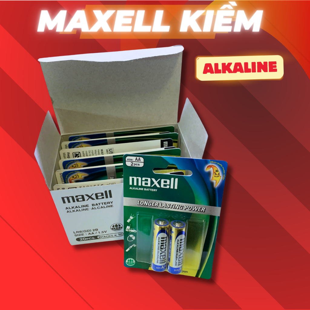 Pin Maxell Alkaline 2A 3A dung lượng lớn dùng cho micro karaoke remotv ...