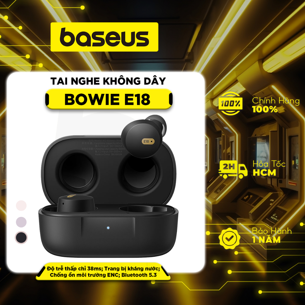 Tai nghe Bluetooth True Wireless Baseus Bowie E18 bluetooth 5.3 chống ...