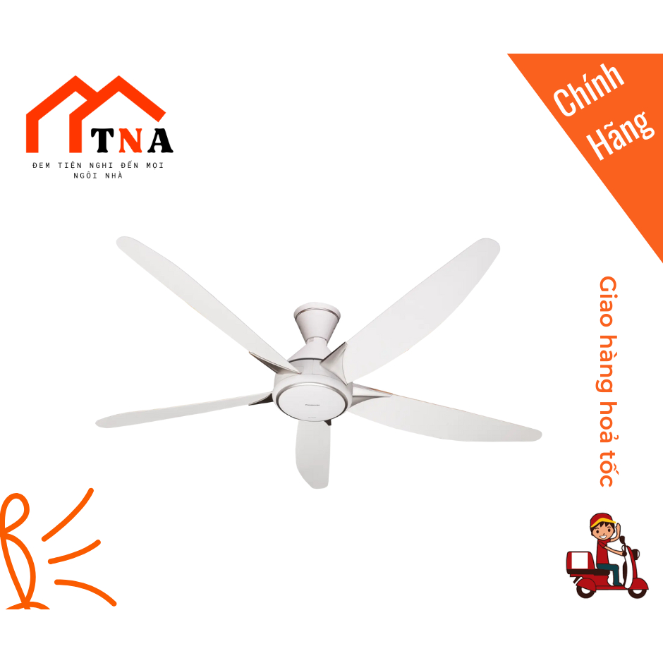 Quạt trần 5 cánh Panasonic động cơ DC, F-60GDS có điều khiển, mẫu mới tháng 10/2024 - Hàng chính ...