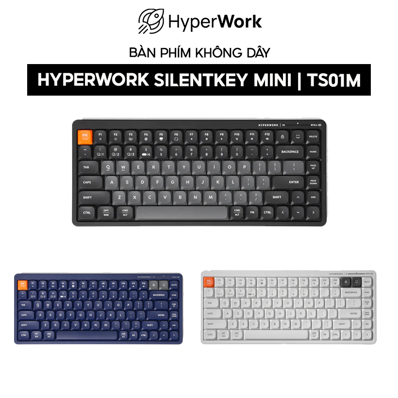 Bàn phím không dây HyperWork SilentKey Mini | TS01M | Shopee Việt Nam