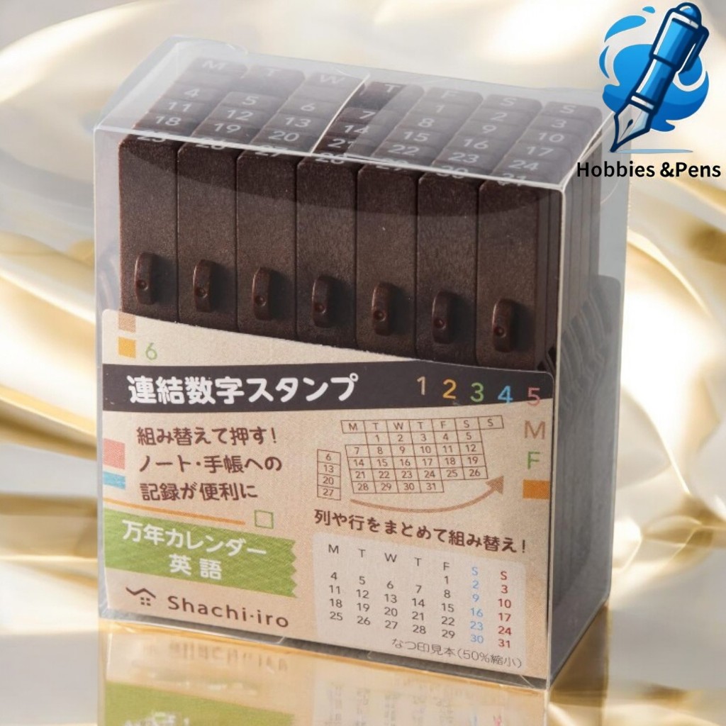 Shachihata Rubber Stamp Linked Numbers Stamp Perpetual Calendar English GRJ-5ACE | Shopee Việt Nam
