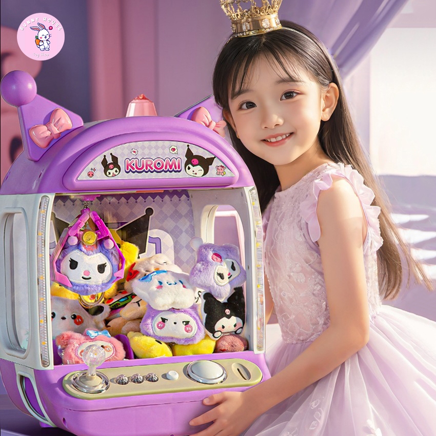 Máy Gắp Thú Bông Kuromi Claw Machine Kích Thước Lớn Có Nhạc Vui Nhộn, Đèn Phát Sáng Kèm Thú Bông ...