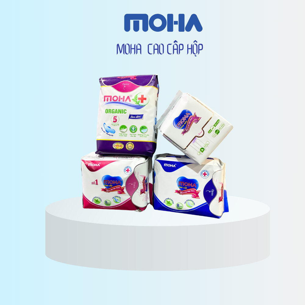 COMBO 8 GÓI băng vệ sinh MOHA cao cấp kháng khuẩn | Shopee Việt Nam