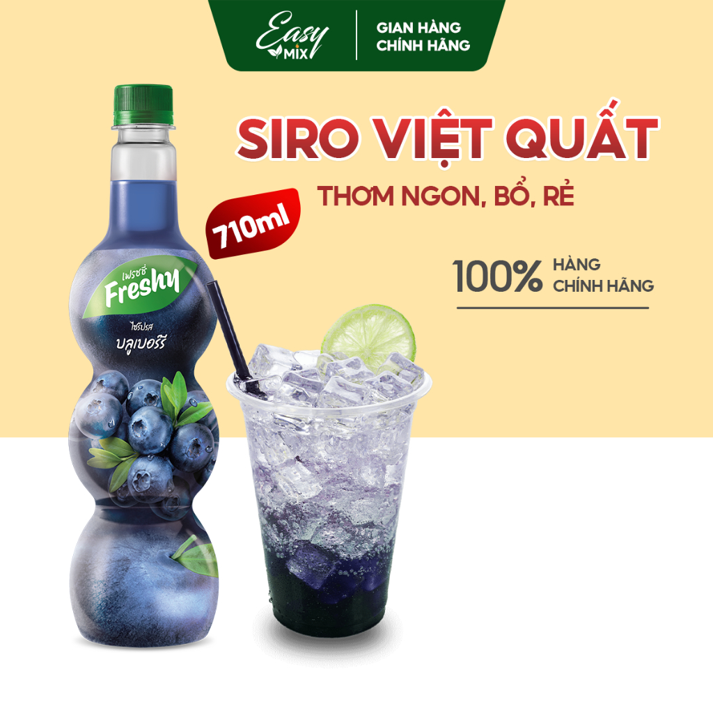 Siro Việt Quất Freshy Blueberry Syrup Nguyên Liệu Pha Chế Trà Sữa Chai ...