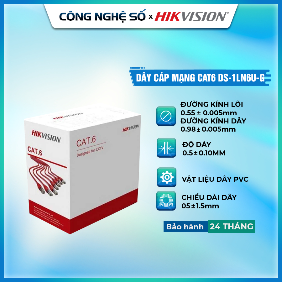 [Hỏa Tốc HN] Dây cáp mạng CAT6 HIKVISION DS-1LN6U-G DS-1LN5E-E/E DS ...