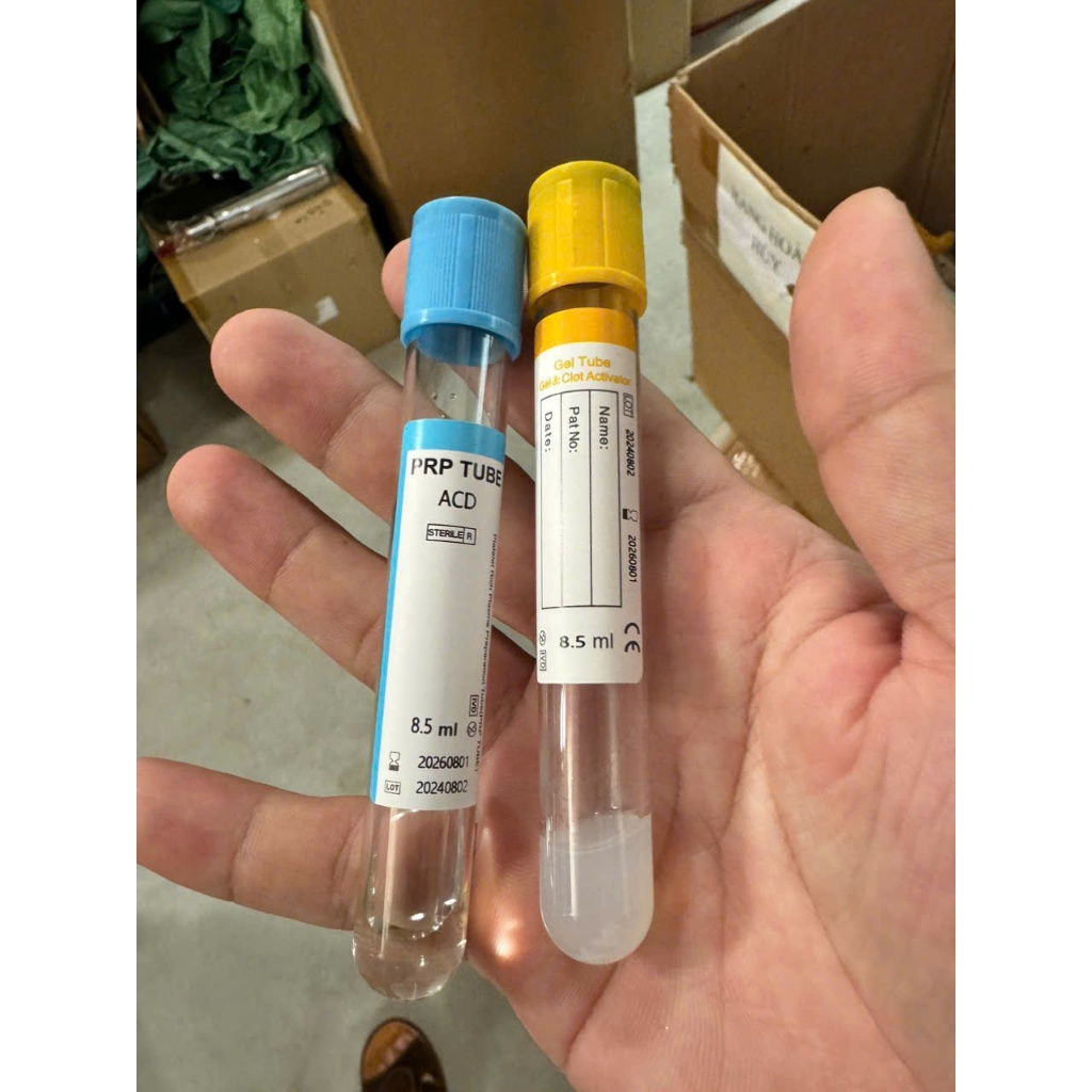 100 Ống nghiệm ACD PRP TUBE Và GEL TUBE dùng lấy máu áp lực âm có sẵn ...