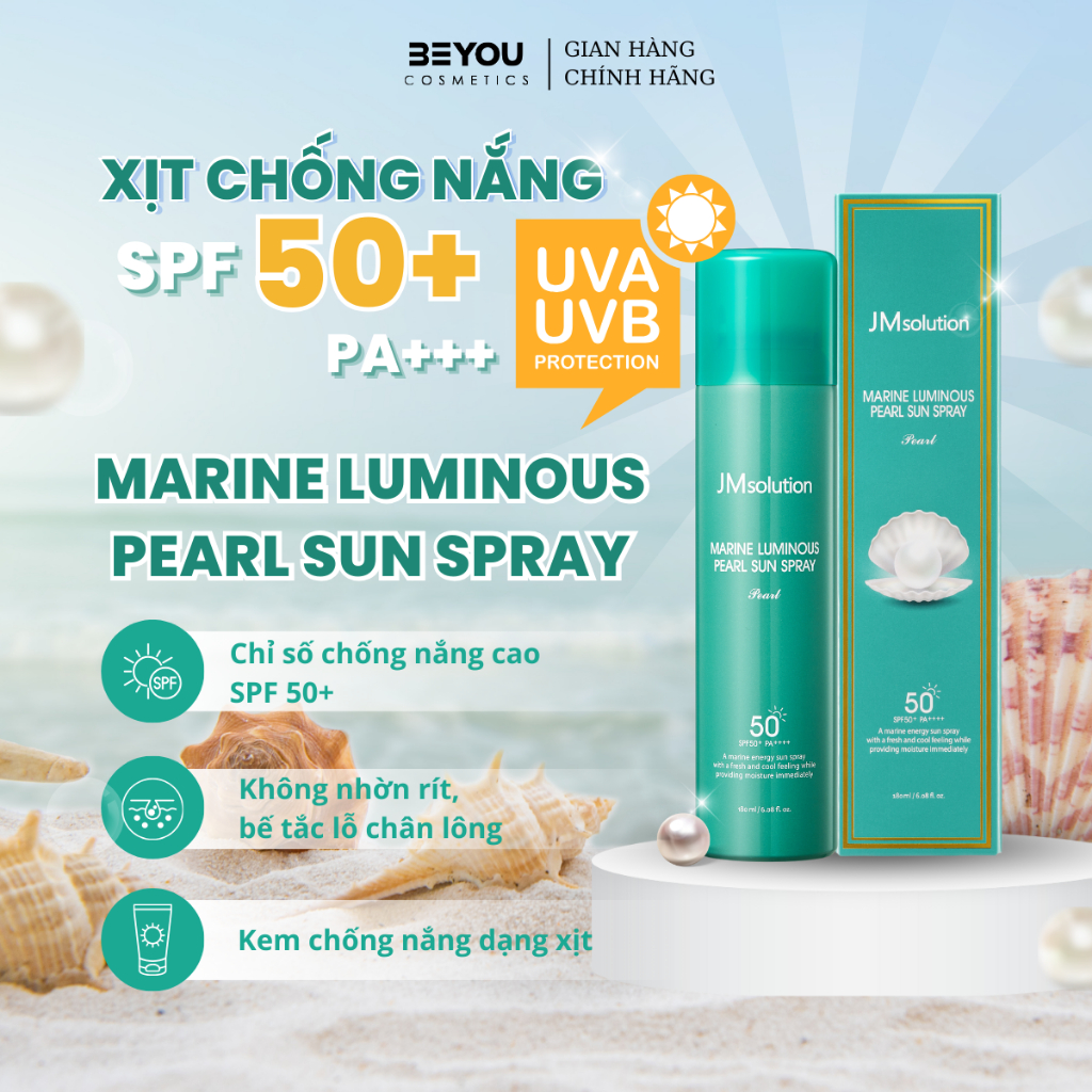Chai xịt chống nắng JMsolution marine luminous pearl sun spray, Xịt chống nắng chống tia cực tím ...