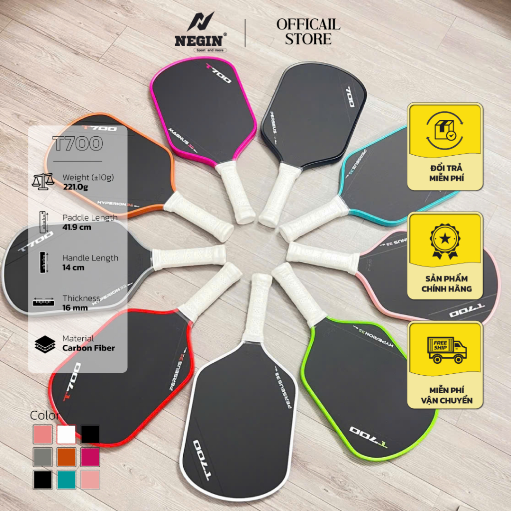Vợt Pickleball Carbon T700 16mm mặt vợt phủ carbon khối lượng siêu nhẹ | Shopee Việt Nam