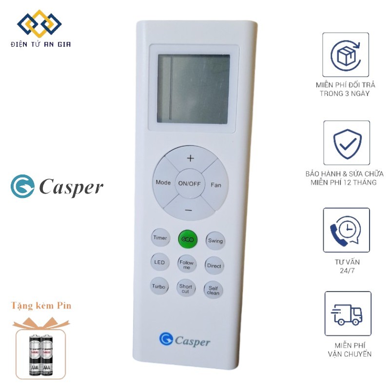 Remote Điều khiển điều hòa Casper 1&2 chiều Inverter- Hàng mới chính ...