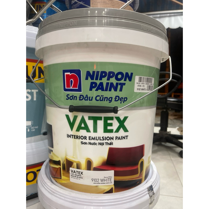 Sơn nước Nippon Vatex nội thất 17L - Màu Trắng | Shopee Việt Nam