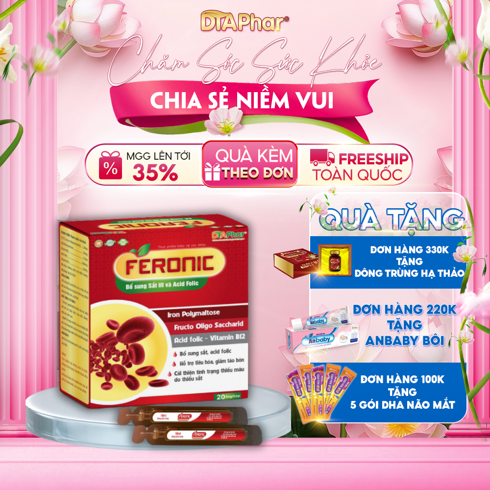 Siro uống Feronic Bổ sung sắt lII hỗ trợ cải thiện tình trạng thiếu máu ...