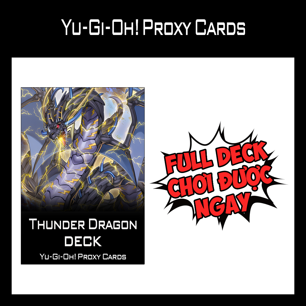 Bài YUGIOH - Thunder Dragon Deck - Bài IN 1 MẶT (60 Cards) | Shopee ...