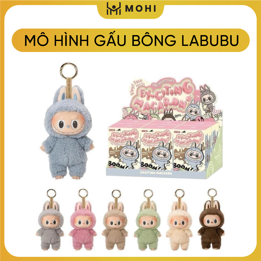 Gấu Bông Labubu 7 màu basic - Cao : 15cm - Nặng : 300gram - Màu ngẫu ...