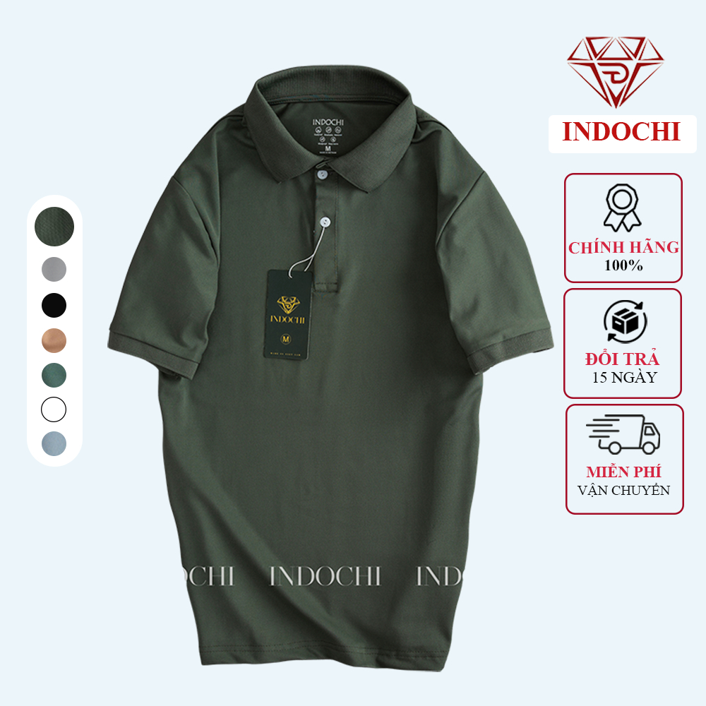 Áo Polo Nam INDOCHI Thiết Kế Trơn Trẻ Trung Nam Tính Chất Vải Thoáng ...