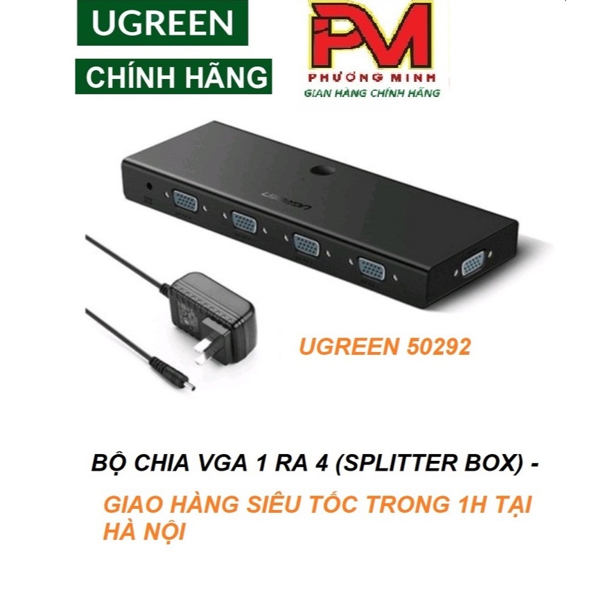Bộ chia VGA 1 ra 4 hỗ trợ 500Mhz (Splitter Box) chính hãng Ugreen 50292 ...