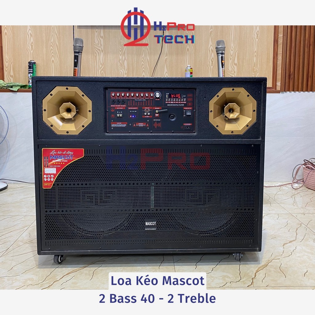 Loa Kéo Karaoke 2 Bass 40 MASCOT 7500 2000W Bluetooth, Thùng Gỗ Cao Cấp, Bass Uy Lực - H2pro ...