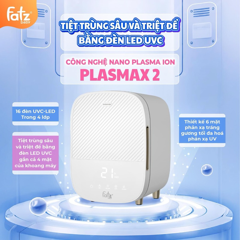 Máy tiệt trùng sấy khô UVC-LED Fatzbaby PLASMAX 2 - công nghệ Nano ...