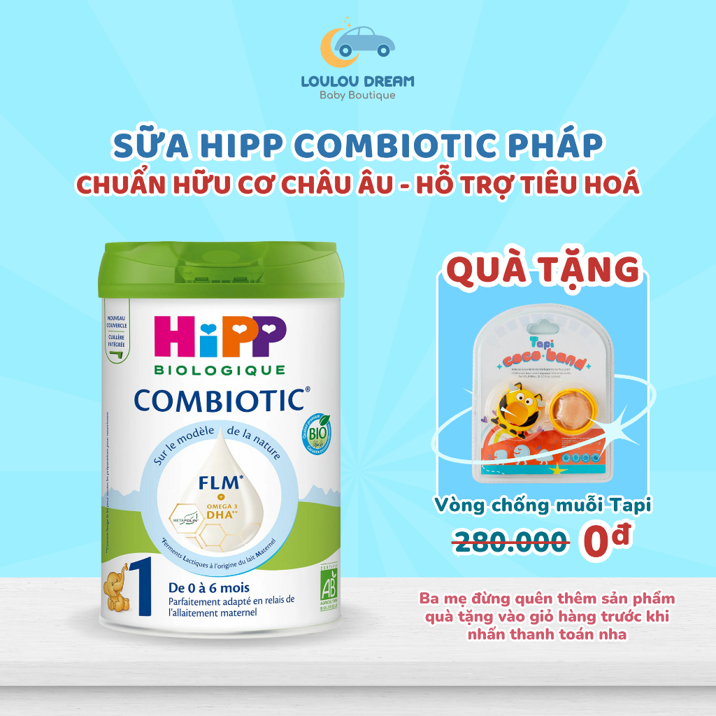 Sữa Hipp Combiotic NỘI ĐỊA Pháp hữu cơ Châu Âu phát triển não bộ, tăng sức đề kháng số 1-2-3 ...