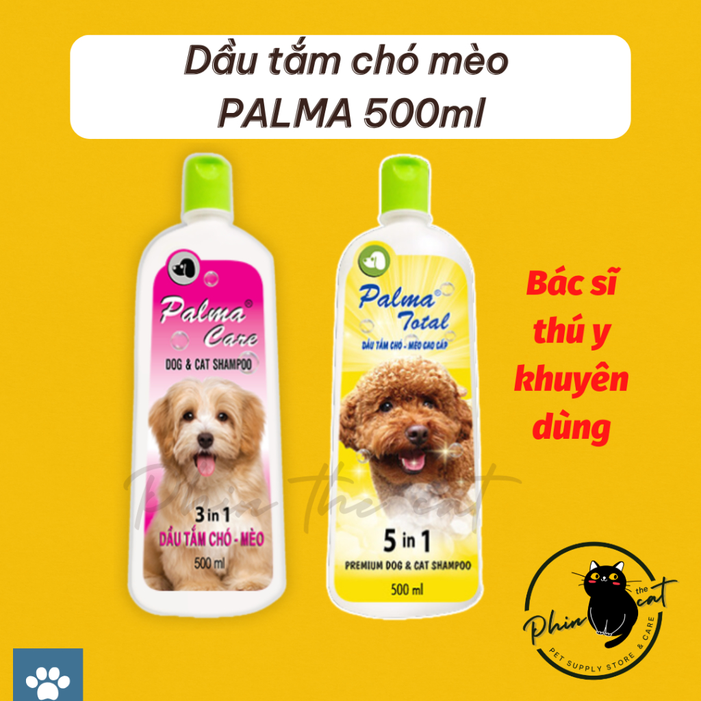 Sữa tắm chó mèo PALMA CARE 3in1 và PALMA TOTAL 5in1 - Tuýp 500ml ...