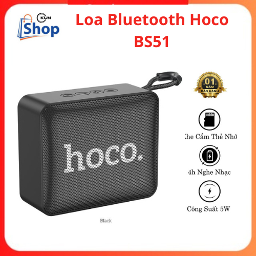 Loa bluetooth Hoco BS51, loa mini 5W để bàn hỗ trợ khe cắm thẻ nhớ, usb ...