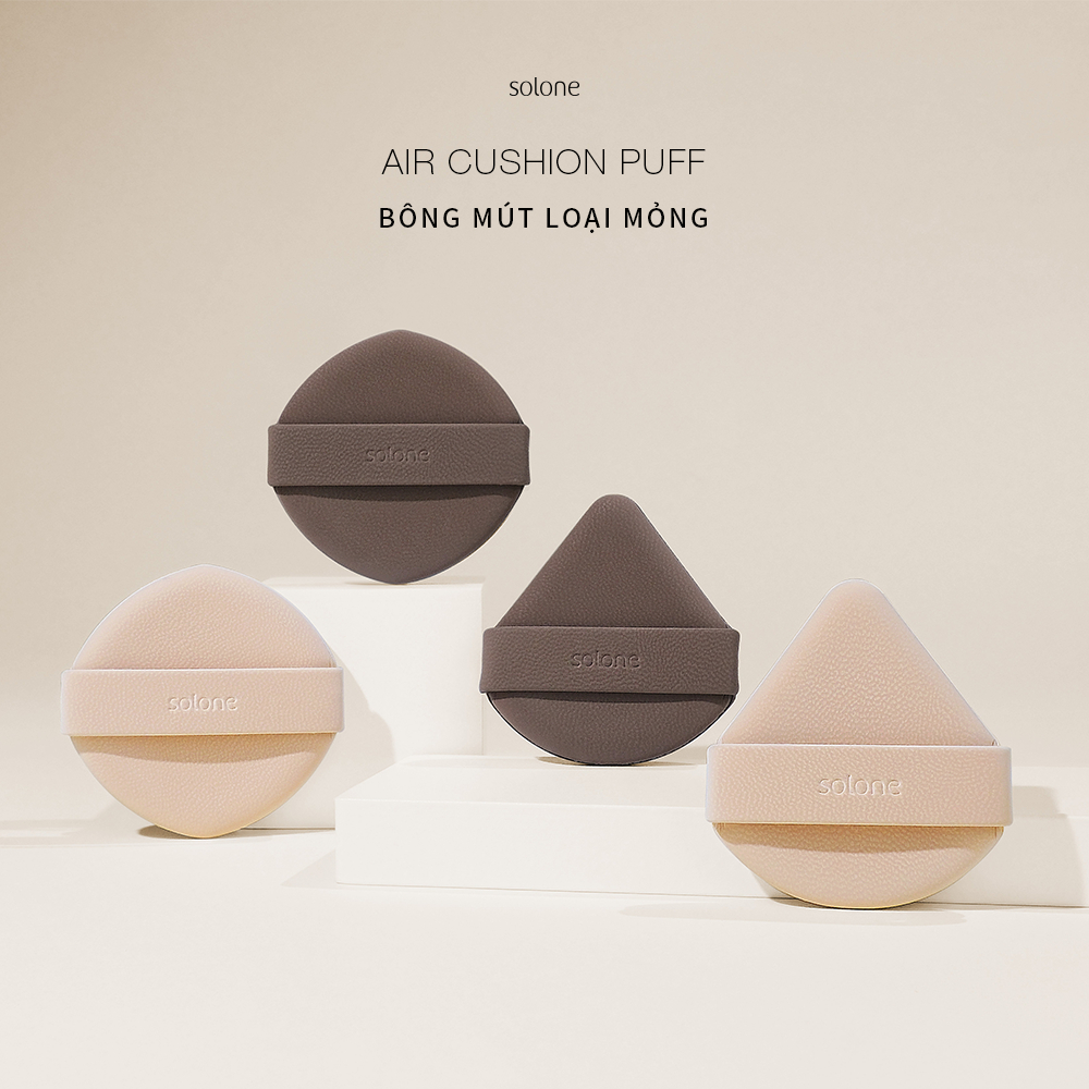 [Solone] Bông mút Rubycell loại mỏng 1 mặt - dùng cả khô và ướt giúp lớp nền mỏng tự nhiên và ...