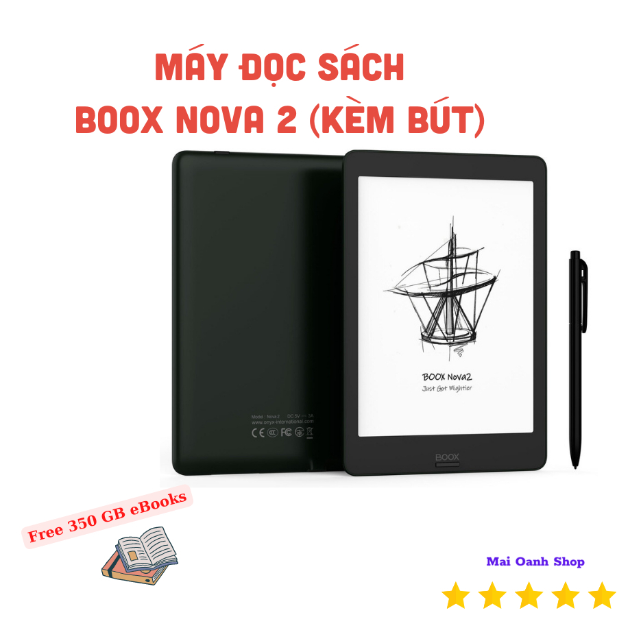 Máy Đọc Sách Điện Tử Android Boox Nova 2 - 7.8 Inch Kèm Bút (Fullbox ...