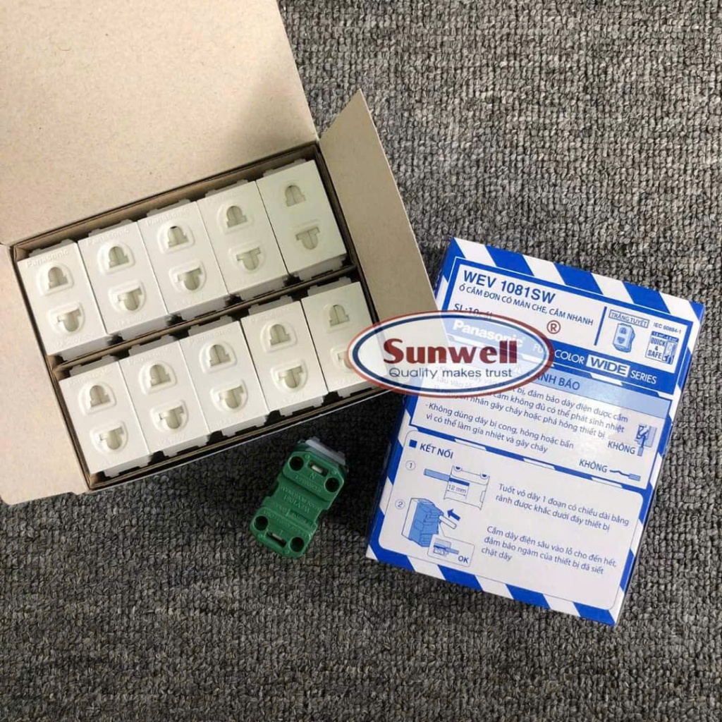 (Chính hãng) Ổ Cắm Đơn Panasonic WEV1081SW/WEV1081-7SW Dòng Wide ...