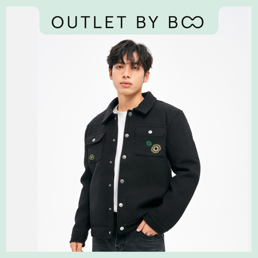BOO Outlet - Áo Khoác Dạ ép Unisex Thêu Ngáo Nger Dầy Dặn Ấm Áp ...