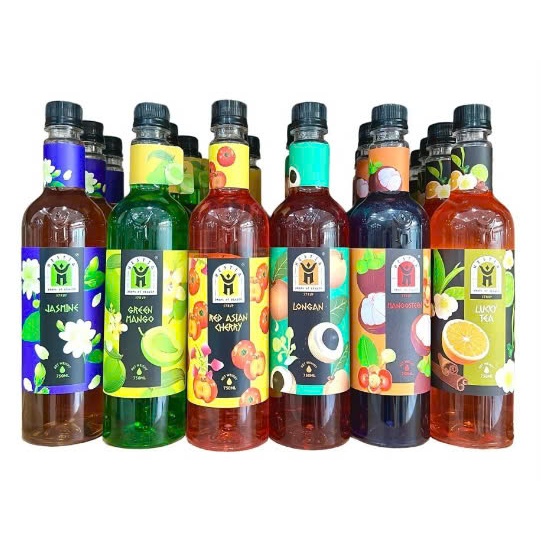 Syrup Hestia 750ml - (Xoài xanh, Nhãn, Sơ Ri, Thảo Mộc, Măng Cụt, Hoa ...