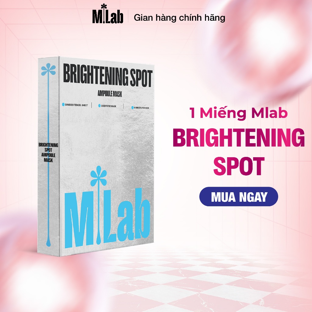 Hộp 8 miếng Mặt nạ dưỡng da trắng sáng, đều màu MLAB Ver2 BRIGHTENING SPOT AMPOULE MASK | Shopee ...