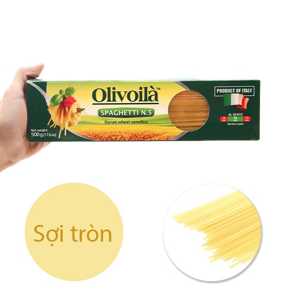 Mì Ý Olivoilà Spaghetti N.5 Hộp 500g (date 2027) | Shopee Việt Nam