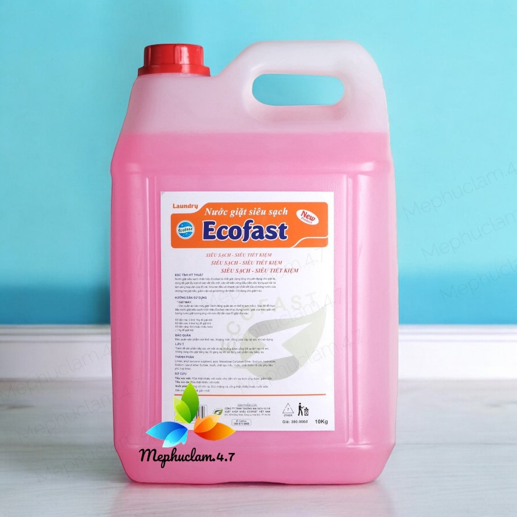 Nước giặt, nước giặt xả can lớn 10L cho khách sạn, nhà nghỉ, tiệm giặt ...