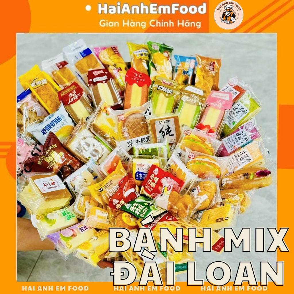 Thùng 2KG Bánh Mì Tươi Mix Đài Loan, Bánh Bông Lan Đài Loan Mix Vị ...