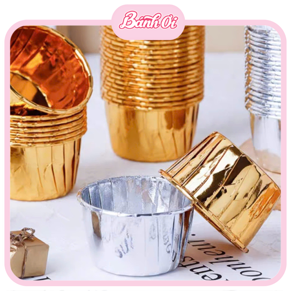 Ly cupcake / Cốc cupcake màu vàng, bạc , hồng (set 50 cái) | Shopee ...