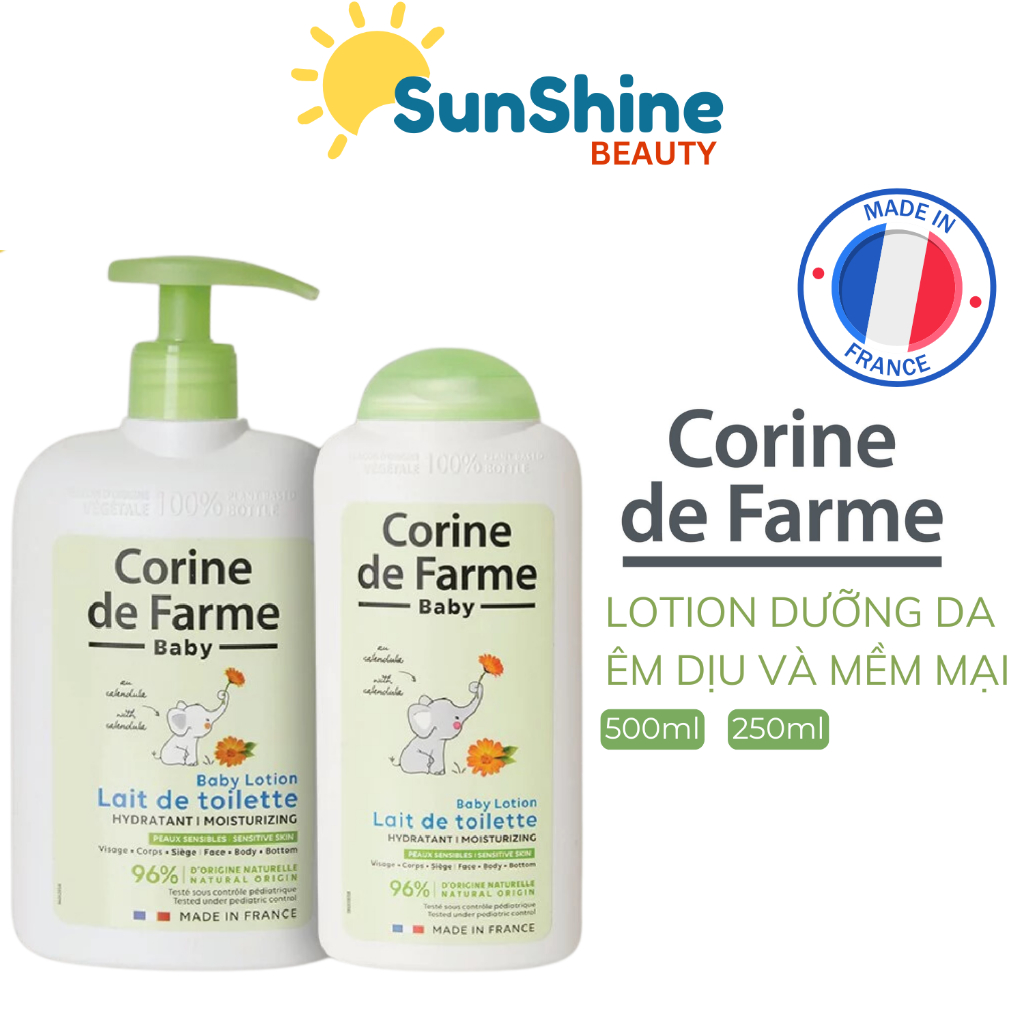 Sữa Dưỡng Thể Corine de Farme Baby Lotion Dưỡng Ẩm, Bảo Vệ Làn Da Bé | Shopee Việt Nam