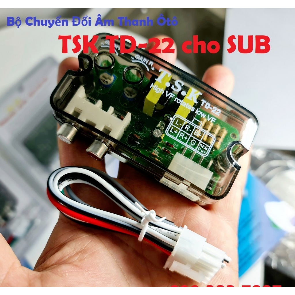 Bộ Chuyển Đổi Âm Thanh Ôtô TSK TD-22 cho SUB: Điều Chỉnh Tần Số Cao Thấp Tiện Lợi. Loại tốt ...