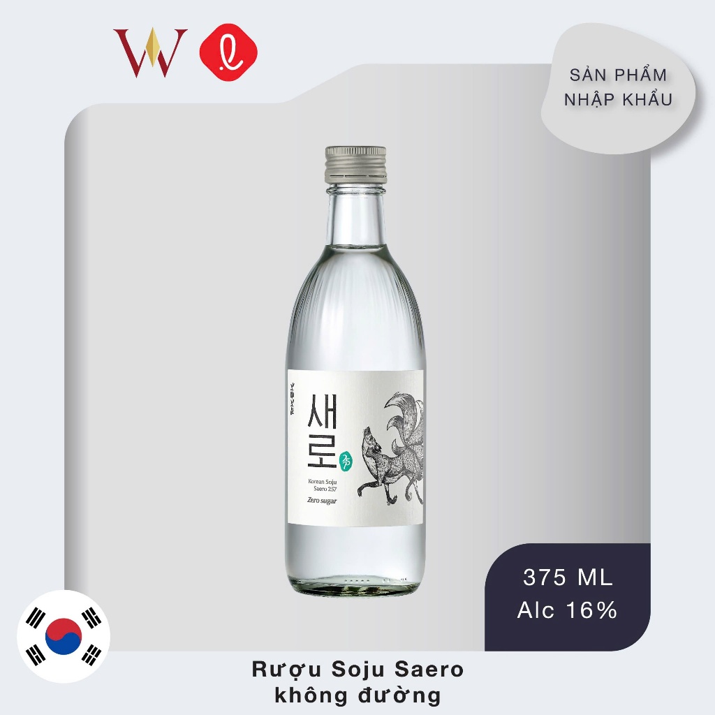 Rượu Soju Saero Zero Sugar 360ml truyền thống | Shopee Việt Nam