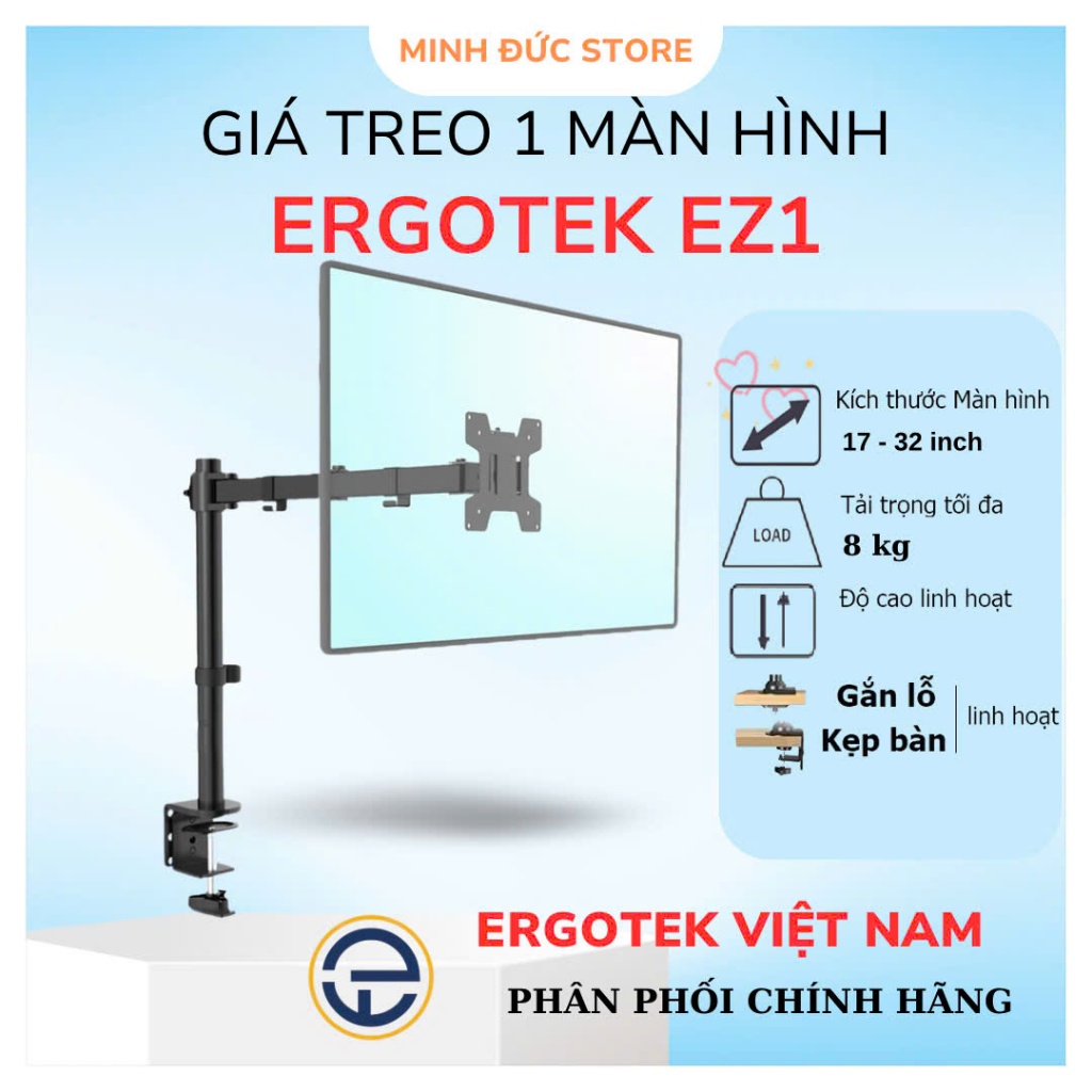 Giá Treo Màn Hình Máy Tính ErgoTek EZ1 17 - 32 inch - Xoay 360 Độ - Nhập Khẩu Chính Hãng BH 12 ...