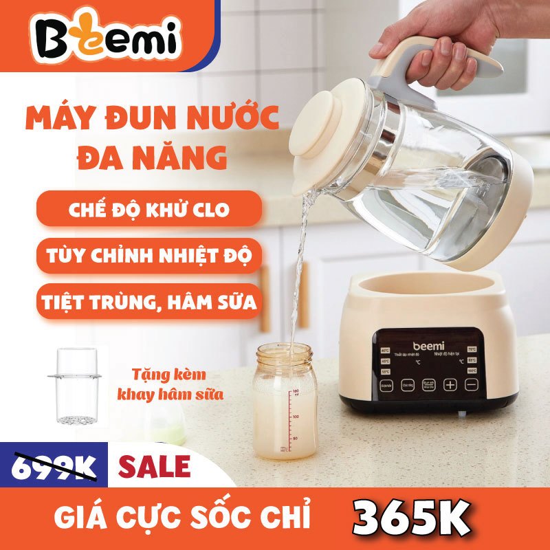 (TẶNG KHAY HÂM SỮA) Ấm Đun Nước Pha Sữa BEEMI - Máy Hâm Sữa Khử Clo ...