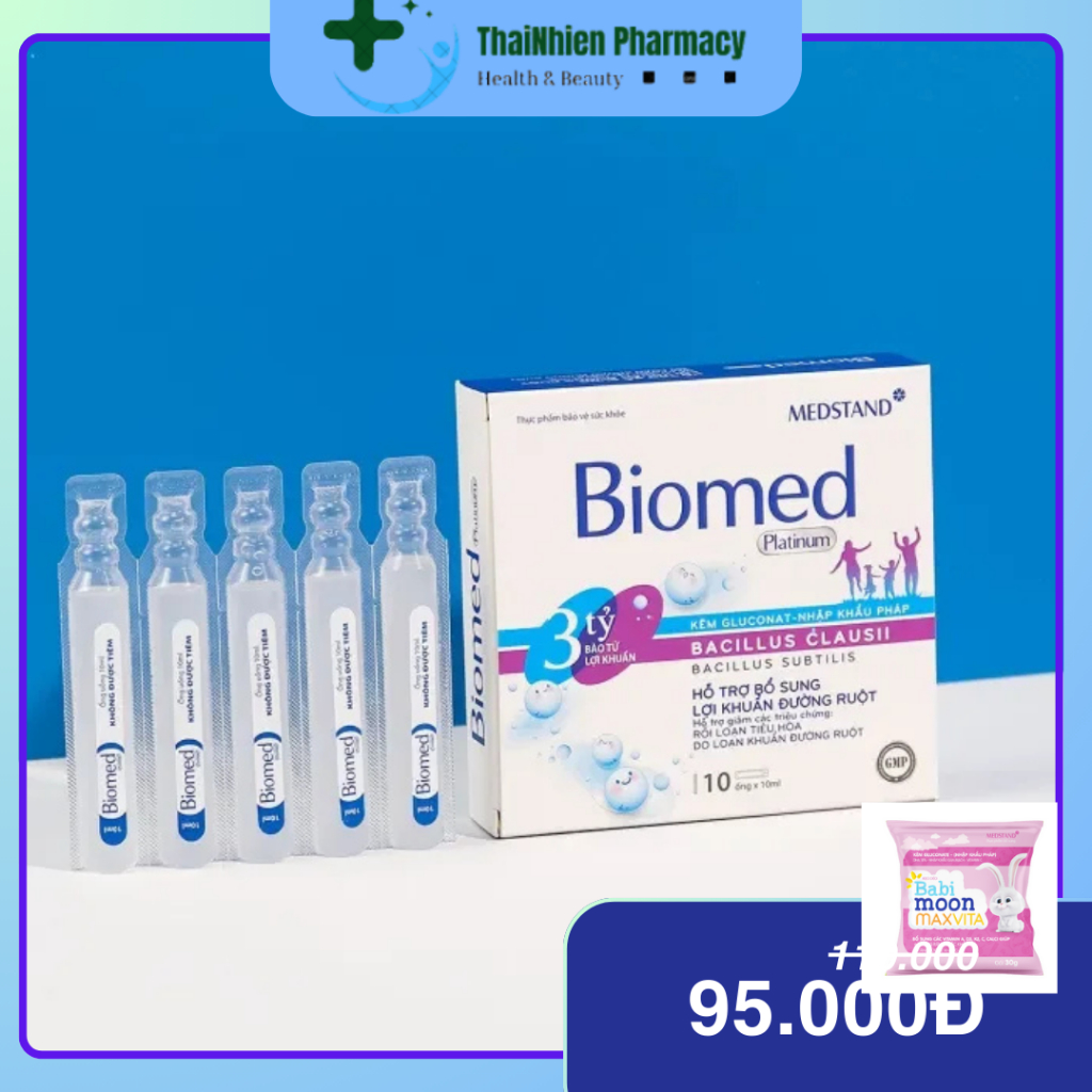 Biomed platimun Medstand Bổ sung 3 tỷ lợi khuẩn hỗ trợ tiêu hóa (men vi ...