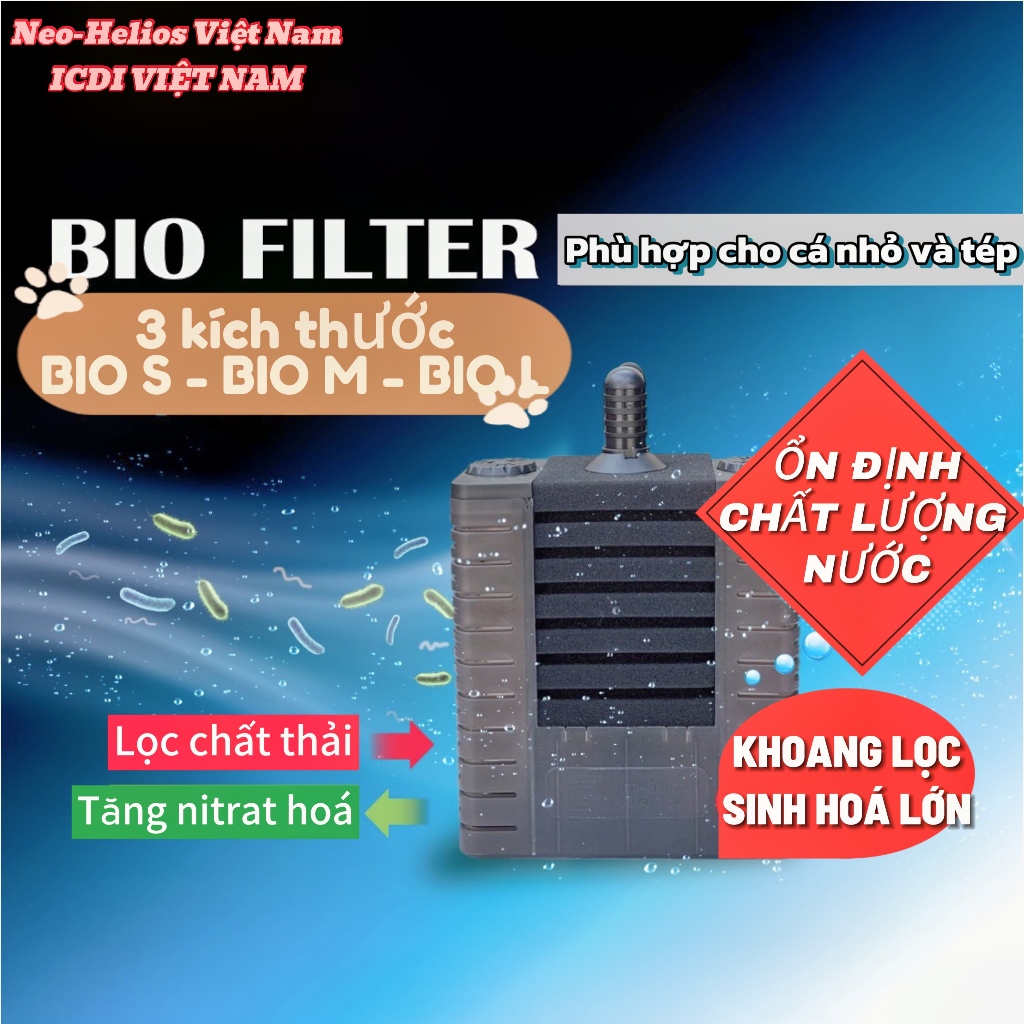 Lọc Vi Sinh Bể Cá Neo-Helios Bio Filter (Bio S - Bio M - Bio L ...