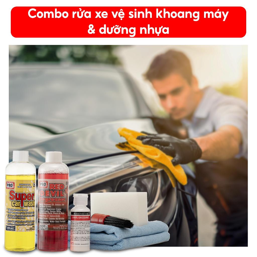 Combo rửa xe, vệ sinh khoang máy & dưỡng nhựa 5 trong 1: Super Car Wash ...