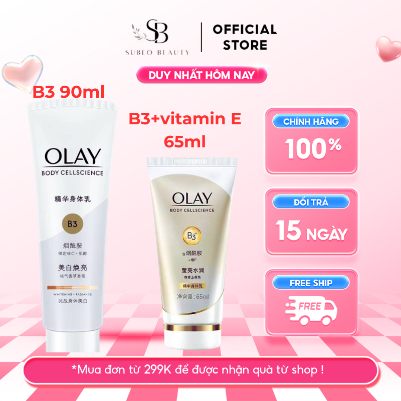 Dưỡng thể Olay B3+ Whitening, B5+ Phục Hồi dưỡng ẩm, B3+ Vitamin C/E ...